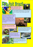 Visit Brazil Persuasive text comprehension | Teaching Resources