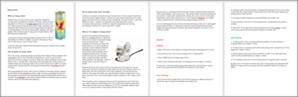 Energy Drinks | Teaching Resources