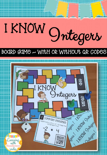 Integers Board Game | Teaching Resources