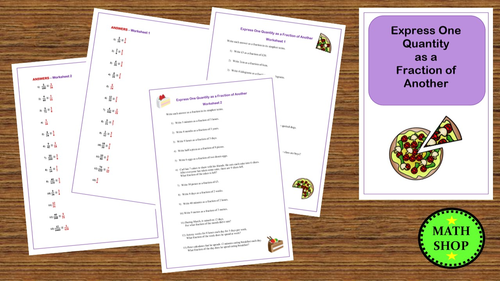 Express one quantity as a fraction of another | Teaching Resources