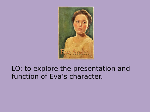 Lesson on Eva Smith in An Inspector CAlls | Teaching Resources
