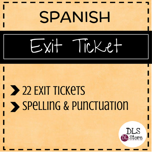 Spanish Exit Tickets | Teaching Resources