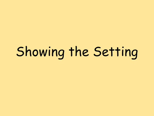 Showing Setting - KS3 Revision | Teaching Resources
