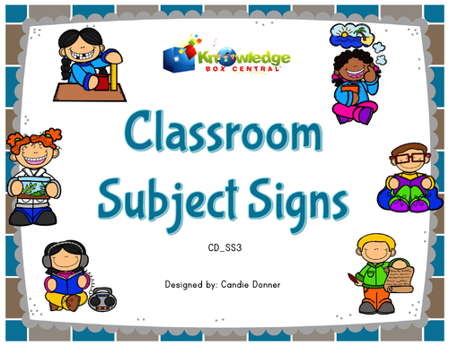 Classroom Subject Signs Set 3 | Teaching Resources