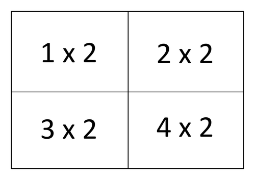 Times Tables Cards (2x to 5x) | Teaching Resources