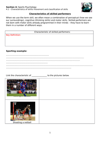 GCSE PE OCR - 4.1 Characteristics of Skilful Movement and ... GCSE PE OCR - 4.1 Characteristics of Skilful Movement and ...