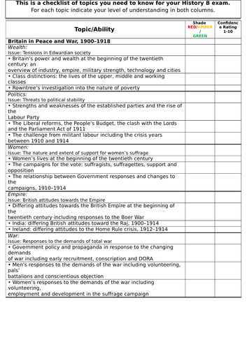 PLC - OCR GCSE History B - Britain in Peace and War, 1900–1918 (Incl. 4 ...