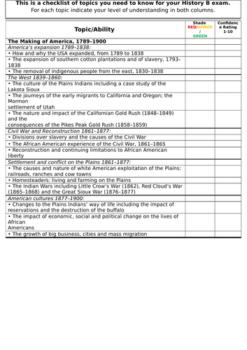 PLC - OCR GCSE History B -The Making of America, 1789–1900 (Incl. 4 ...