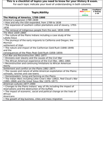 PLC - OCR GCSE History B -The Making of America, 1789–1900 (Incl. 4 ...