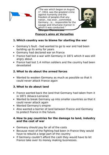 The Treaty of Versailles - Edexcel GCSE (9-1) History Weimar and Nazi ...