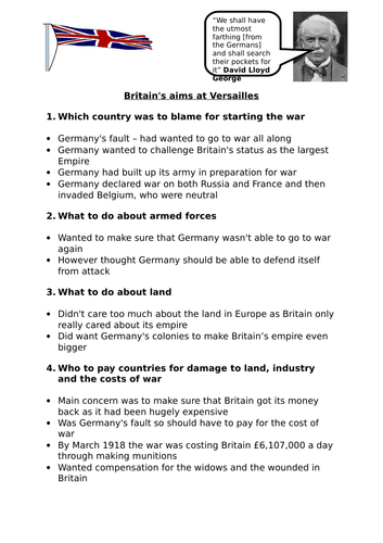 The Treaty of Versailles - Edexcel GCSE (9-1) History Weimar and Nazi ...