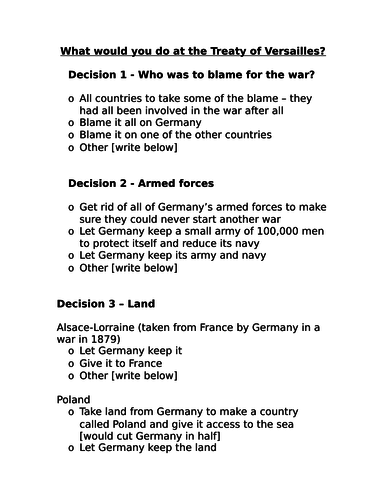 The Treaty of Versailles - Edexcel GCSE (9-1) History Weimar and Nazi ...