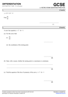 IGCSE 9-1 Exam Question Practice (Differentiation) | Teaching Resources