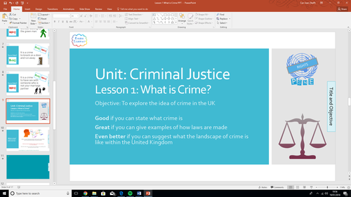 PSHE Criminal Justice: Lesson 1 - What is Crime? Whole Lesson ...