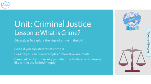 PSHE Criminal Justice: Lesson 1 - What is Crime? Whole Lesson ...