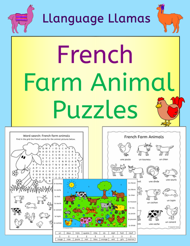 French Farm Animal Puzzles - les animaux de la ferme | Teaching Resources