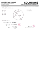 IGCSE 9-1 Exam Question Practice (Intersecting Chords) | Teaching Resources
