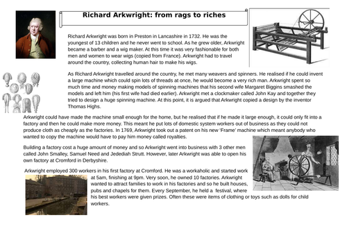 Industrial Revolution - Lesson 2 - Richard Arkwright or Robert Owen ...