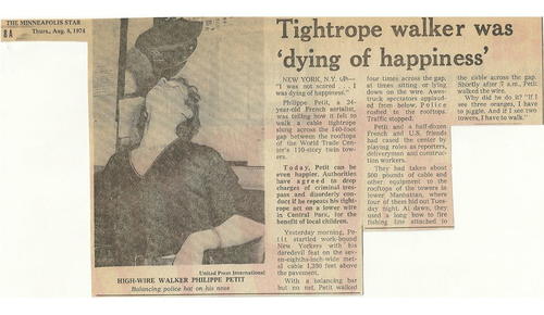 Philippe Petit / Man on Wire / The Man Who Walked Between the Towers ...