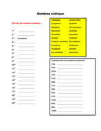 French: Ordinal numbers | Teaching Resources