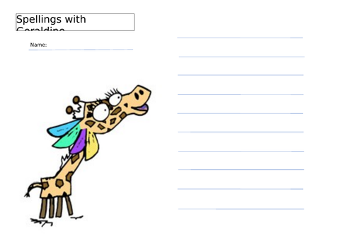 Geraldine the Giraffe Phonics Worksheets | Teaching Resources