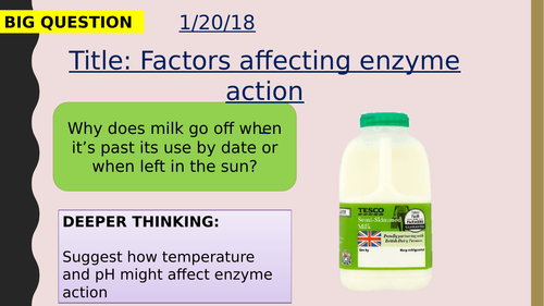 AQA new specification-Factors affecting enzyme action-B3.5 | Teaching ...