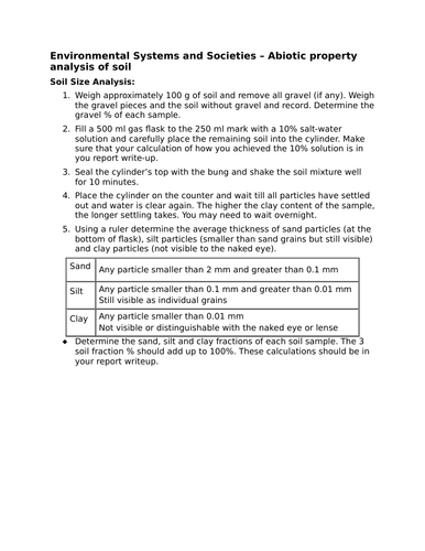 IB DP Environmental Systems & Societies - Topic 5.1 Measuring Abiotic ...