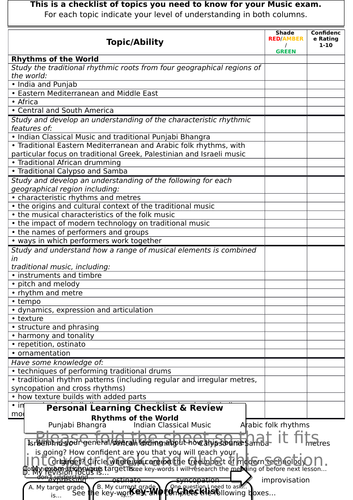PLC - OCR GCSE Music - Rhythms of the World (Personal Learning ...