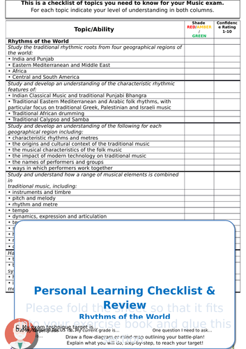 PLC - OCR GCSE Music - Rhythms of the World (Personal Learning ...