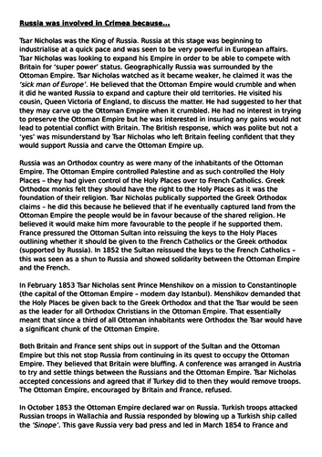 Depth 2 - The Crimean War - 'The British experience of warfare 1790 ...