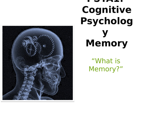 Psychology - introduction to memory | Teaching Resources