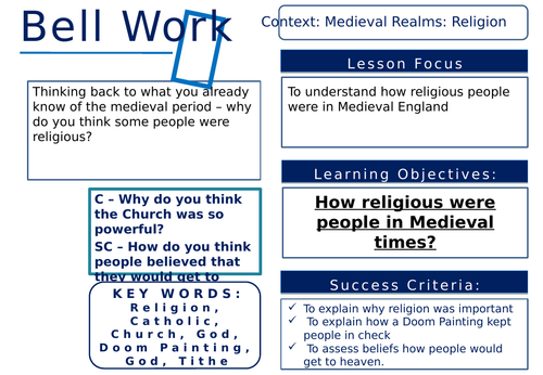 How Religious were people in Medieval times? | Teaching Resources