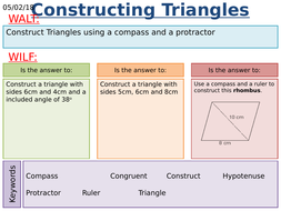 KS3/KS4 Maths: Constructing Triangles | Teaching Resources