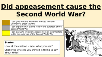 Did Appeasement lead to the Second World War? | Teaching Resources