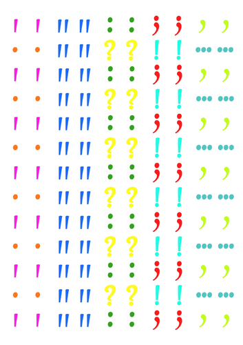 Punctuation Marks Stickers (Avery L7651) / English / SEN students ...