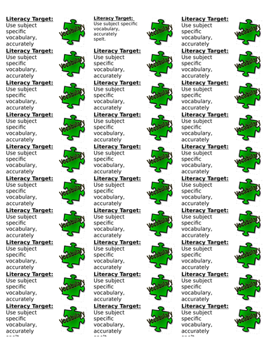 Adaptable literacy target stickers ! | Teaching Resources