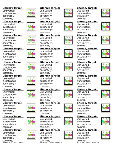 Adaptable literacy target stickers ! | Teaching Resources