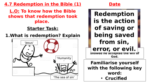 AQA B GCSE - 4.7 - Redemption in the Bible | Teaching Resources
