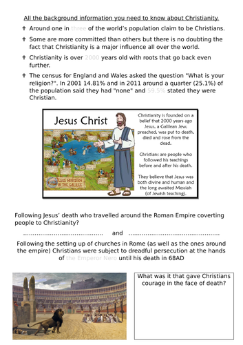 AQA GCSE RE Spec A - Christianity Beliefs Introduction | Teaching Resources