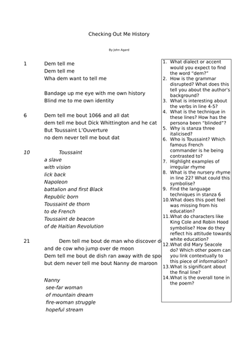 Year 10/11: Checking Out Me History | Teaching Resources