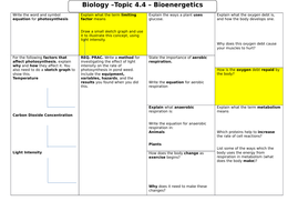 Biology Revision Sheets - Topics 4.1 to 4.4 - AQA COMBINED SCIENCE ...