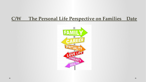 Sociology- Theory: Personal Life Perspective | Teaching Resources
