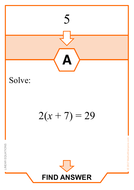 Linear Equations (Treasure Hunt) | Teaching Resources