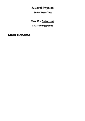 AQA A Level Physics - End of Topic Option Units Tests 7408 | Teaching ... AQA A Level Physics - End of Topic Option Units Tests 7408 | Teaching ...