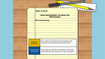 Edexcel: Elizabeth - Dutch Revolt | Teaching Resources