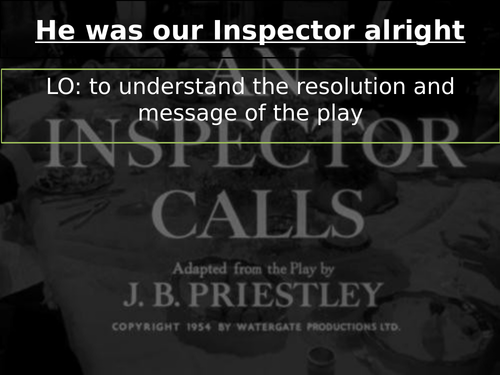 An Inspector Calls: teach the entire play! | Teaching Resources