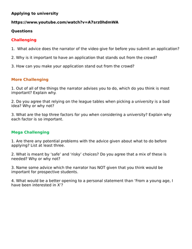 Careers Post 16 Options | Teaching Resources