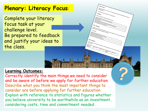 Careers Post 16 Options | Teaching Resources
