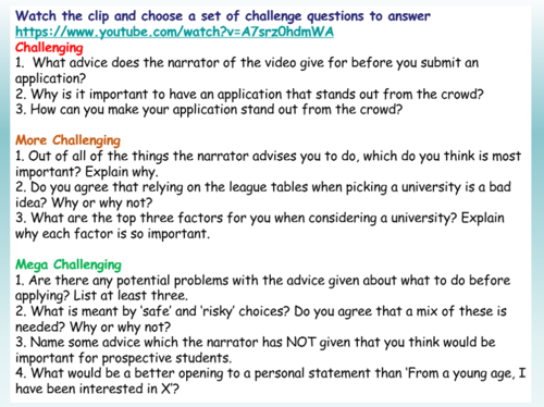 Careers Post 16 Options | Teaching Resources