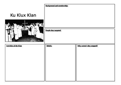 Ku Klux Klan | Teaching Resources